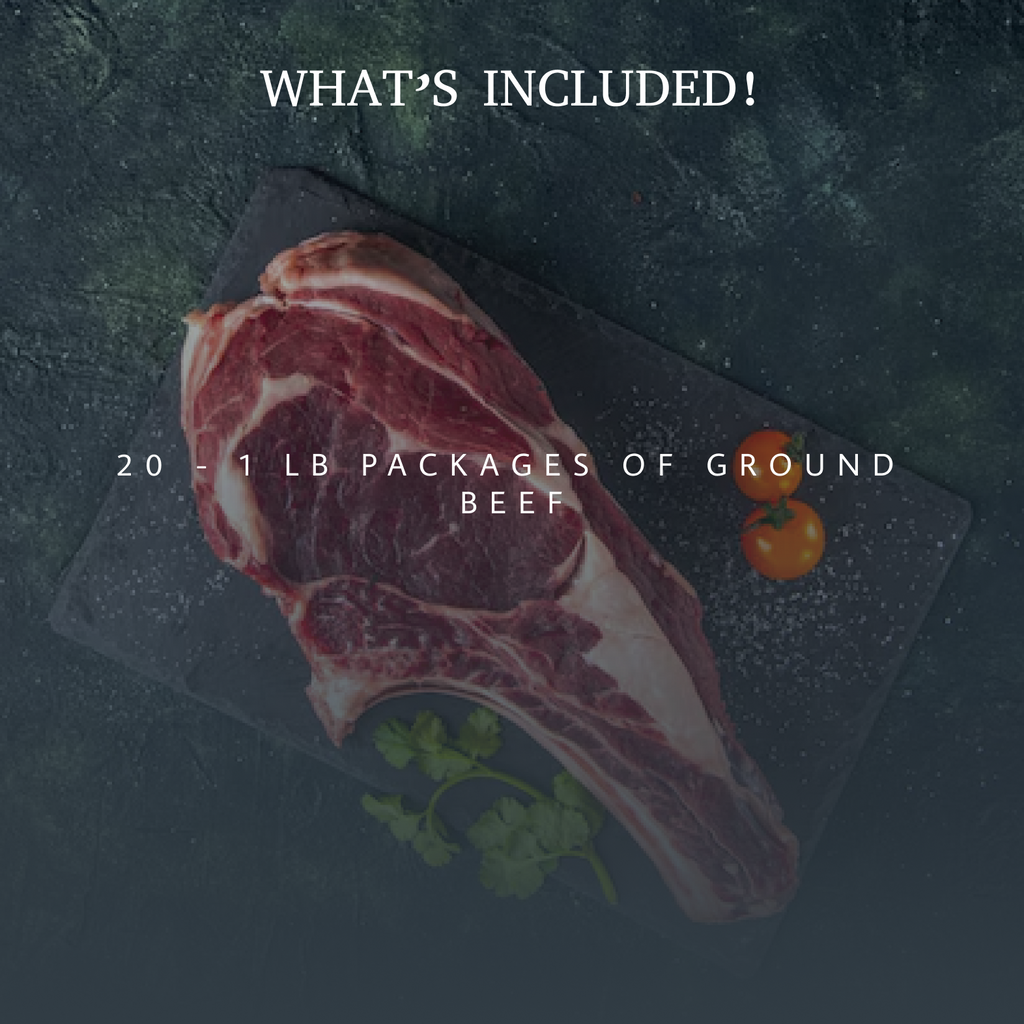 Premium Ground Beef - 20lbs – Podunk's Ranch
